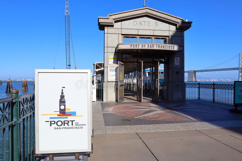 San Francisco, California: Port of San Francisco, Gate B Editorial ...