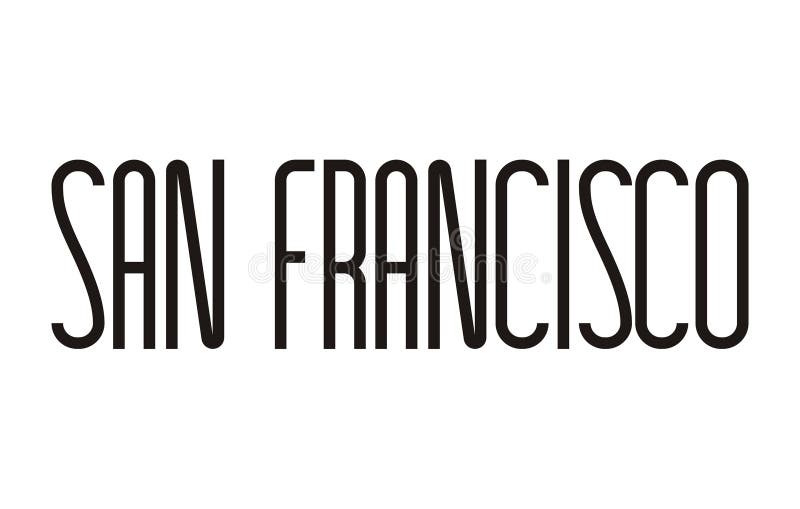 San Francisco City Lettering Stock Vector - Illustration of trip ...