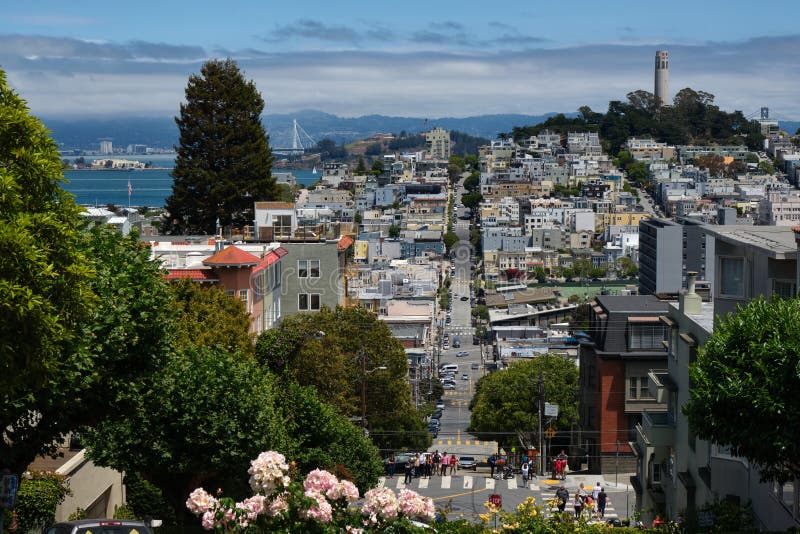 San Francisco city view editorial photography. Image of road - 253845192