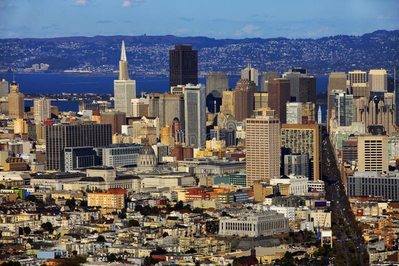 San Francisco Cityscape at Day Stock Image - Image of economy, business ...