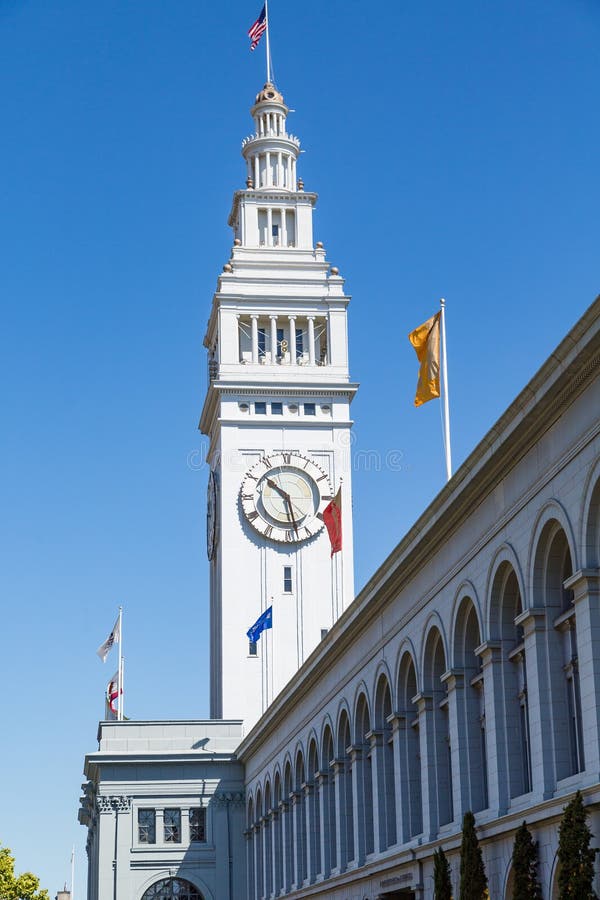 San Francisco Clock Tower on the Ferry Building Stock Image - Image of ...