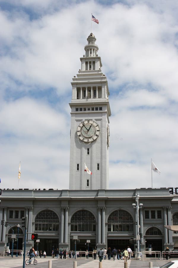 San Francisco Ferry Building Clock Tower Stock Photo - Image of place ...