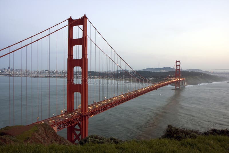 San Francisco Golden Gate Bridge Stock Photo - Image of road, string ...