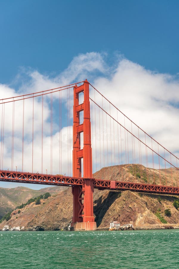 San Francisco Golden Gate Bridge from Cruise Ship Stock Photo - Image ...