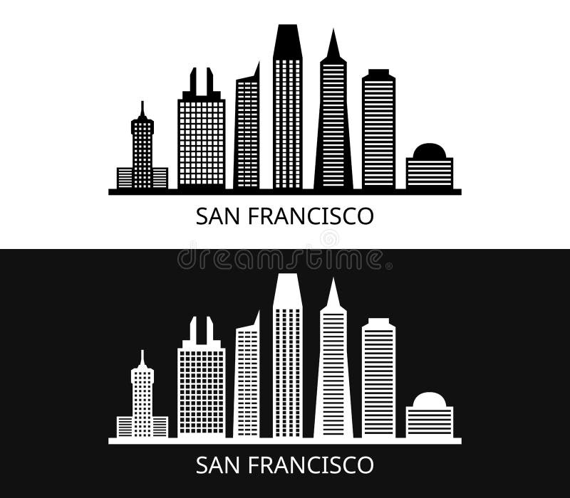 San Francisco Icon Illustrated in Vector on White Background Stock ...