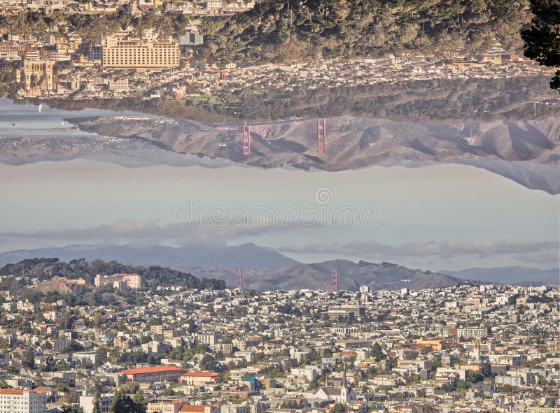 San Francisco Landscape from Different Vantage Points Stock Image ...