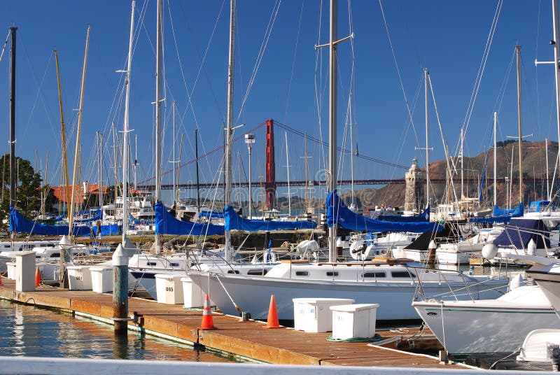 San Francisco Marina stock photo. Image of boating, suspension - 7112860