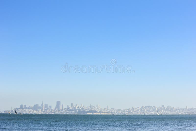 Mist San Francisco Bay stock image. Image of sunshine - 103366913