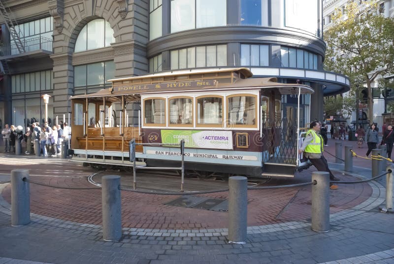 Cable Car on Turntable, San Francisco Editorial Photography - Image of ...