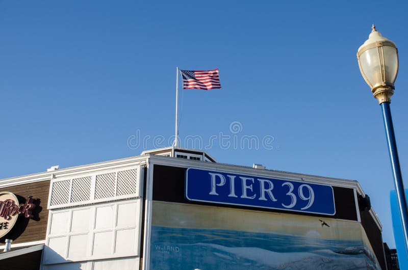 San Francisco, Pier 39 Sign Stock Image - Image of port, attraction ...