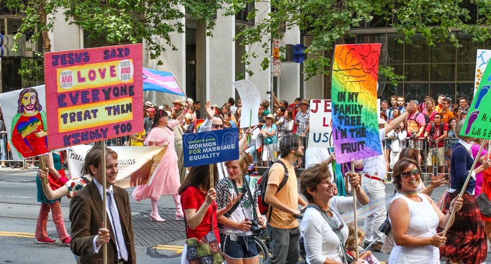 Défilé De La Fierté De San Francisco – Soutiens Mormons Photo stock ...