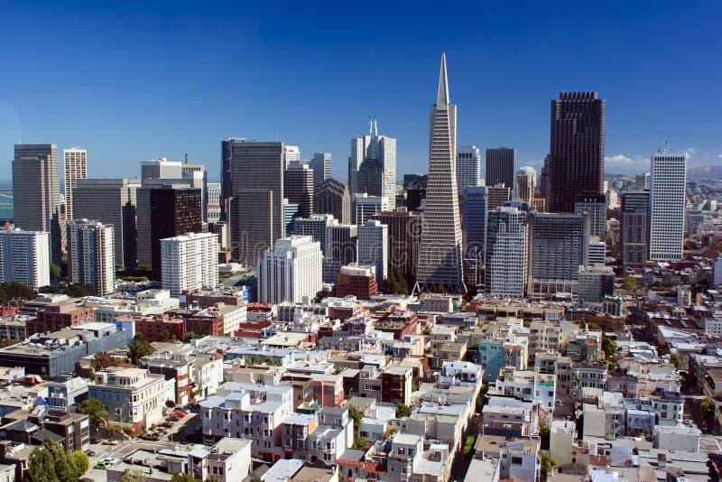 San Francisco Skyline stock image. Image of condos, financial - 16068411