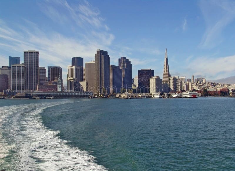 San Francisco Skyline from Sea Editorial Photography - Image of ...