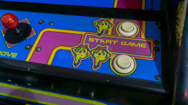 Start Buttons for Ms Pacman Arcade Machine Editorial Photo - Image of ...