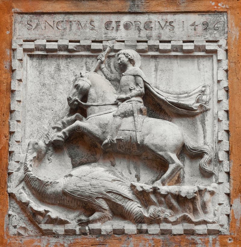 San George ed il drago immagine stock. Immagine di inclinazione - 112128249