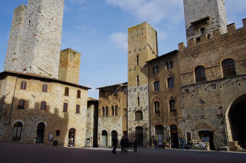 SAN GIMIGNANO,it - CIRCA MAY, 2015 - View of the Main Square of ...