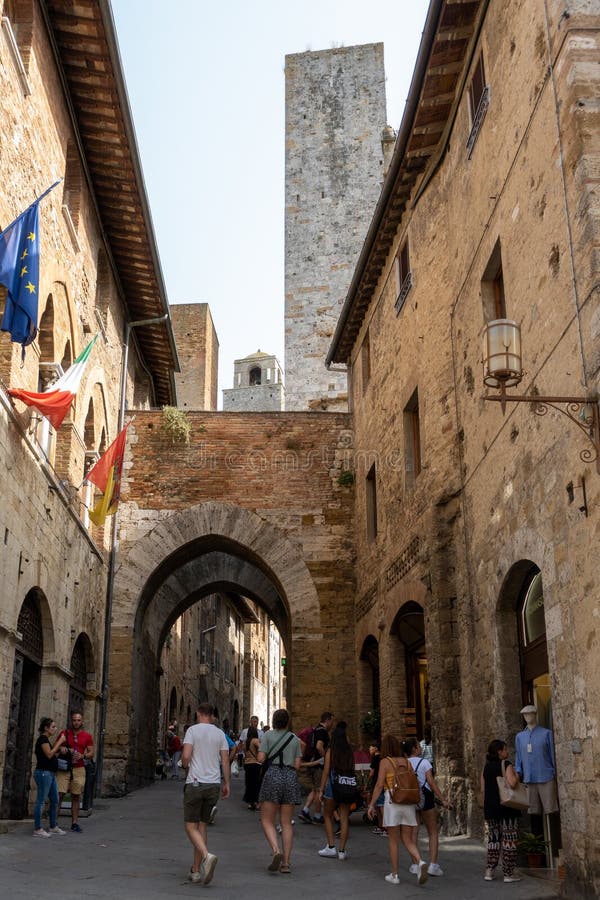 San Gimignano Medieval Town in the Province of Siena, Italy Editorial ...