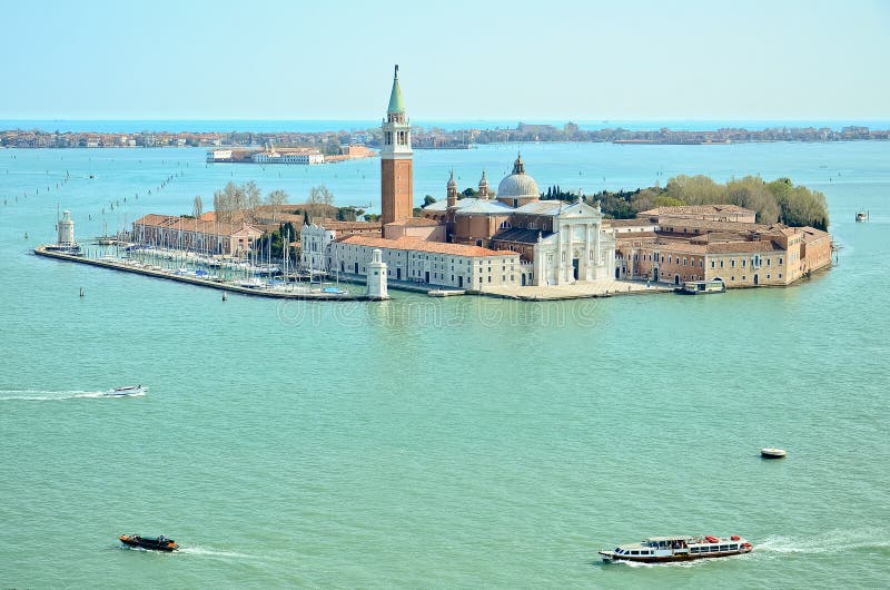 San Giorgio Island, Venice, Italy Stock Image - Image of cityscape ...