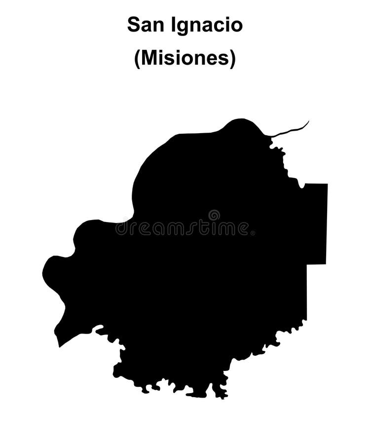 San Ignacio outline map stock vector. Illustration of region - 380509920