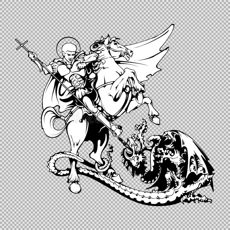 San Jorge a Caballo Ilustración Del Vector Ilustración del Vector ...