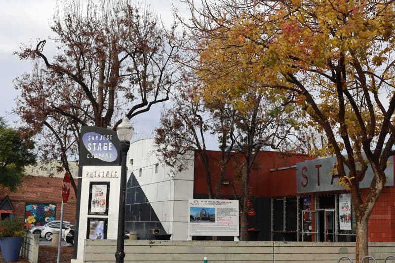 San Jose Downtown, San Jose Theater Editorial Stock Photo - Image of ...