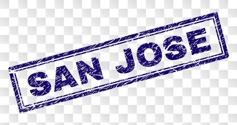 Scratched SAN JOSE Rectangle Stamp Stock Vector - Illustration of draft ...