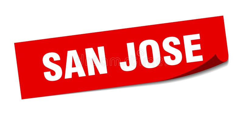 San Jose Sticker. San Jose Square Peeler Sign Stock Vector ...