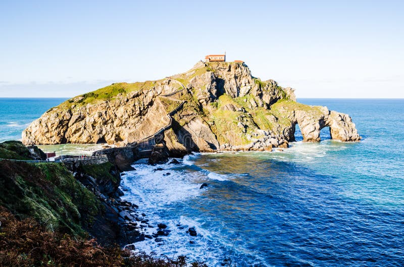 San Juan De Gaztelugatxe BASK LAND SPANIEN Arkivfoto - Bild av ...