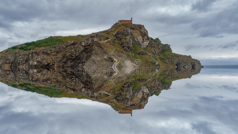 San Juan De Gaztelugatxe Mirror Timelapse, Loop-ready Stock Video ...