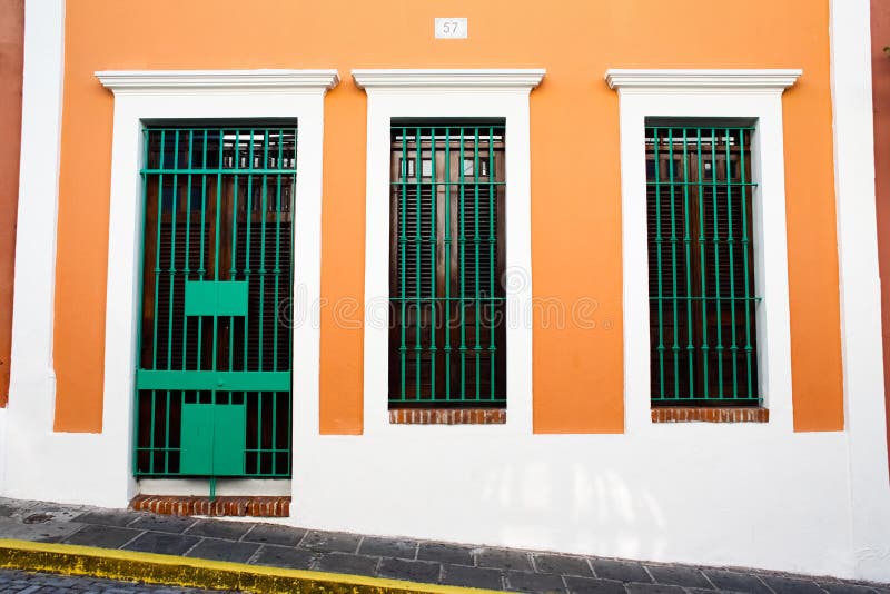 Doors and Windows of Puerto Rico Stock Image - Image of exterior, ponce ...
