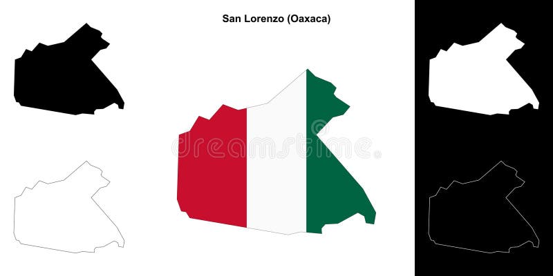 San Lorenzo outline map stock vector. Illustration of shape - 375966680