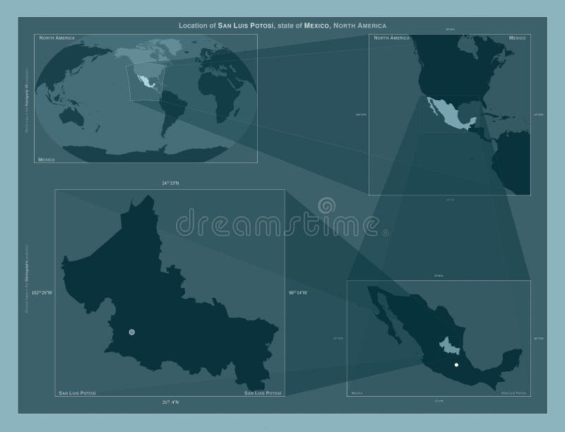 San Luis Potosi, Mexico. Described Location Diagram Stock Illustration ... San Luis Potosi, Mexico. Described Location Diagram Stock Illustration ...