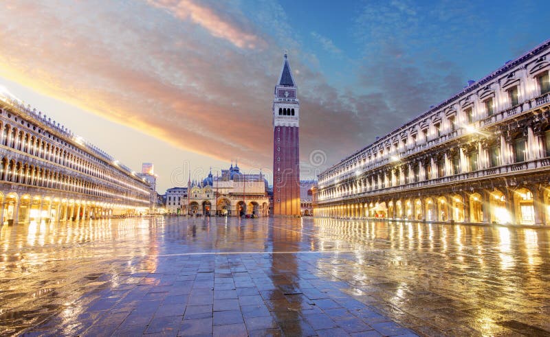 San Marco Square, Venice Italy Stock Photo - Image of cityscape, marcos ...
