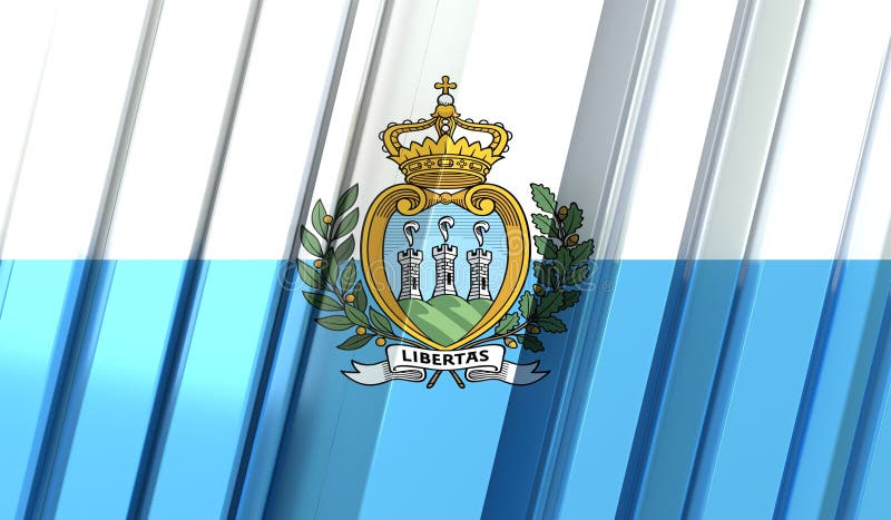 San Marino - Geometrical Flag with Stripes Stock Illustration ...