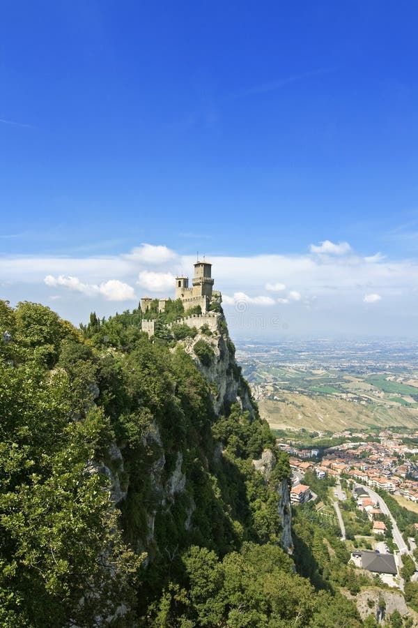 San Marino, Rocca Della Guaita, Castle Stock Image - Image of tile ...
