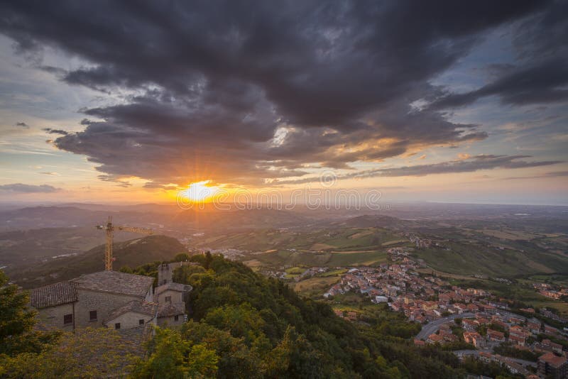 San Marino, View from the Monte Titano Stock Image - Image of june ...