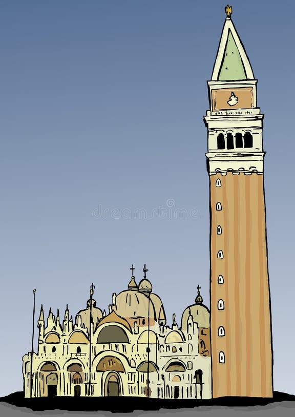 San Mark Basilica illustrazione di stock. Illustrazione di contrassegno ...