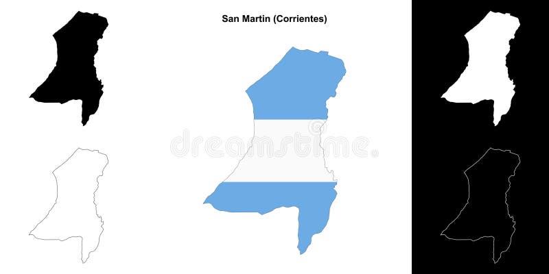 San Martin outline map stock vector. Illustration of outline - 335178233