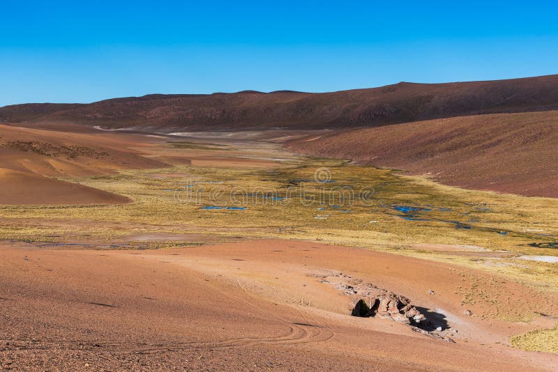 Arid Valley at Atacama Desert Stock Photo - Image of park, atacama ...