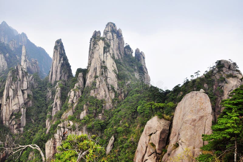 San-Qing-San Mountain stock image. Image of china, shangrao - 28491817