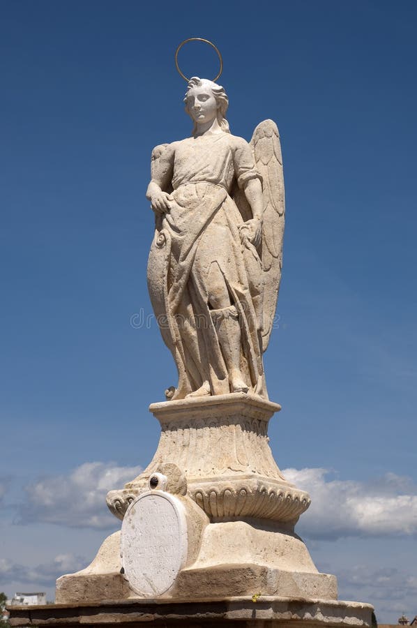 San Rafael Archangel Statue Stock Image - Image of historic, sculpture ...