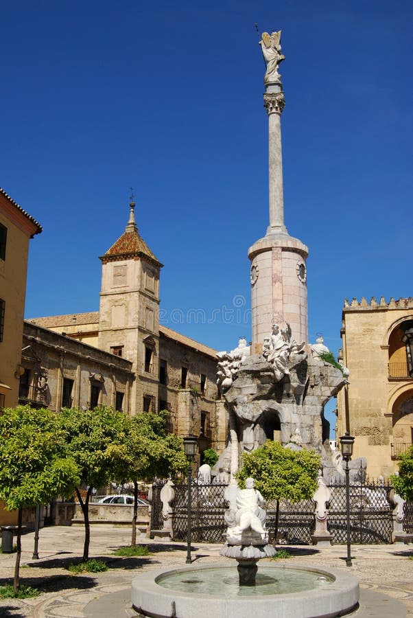 San Rafael Monument, Cordoba, Spain. Stock Image - Image of cobbled ...