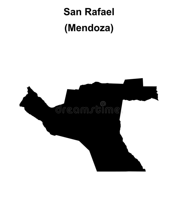 San Rafael outline map stock vector. Illustration of vector - 380510361
