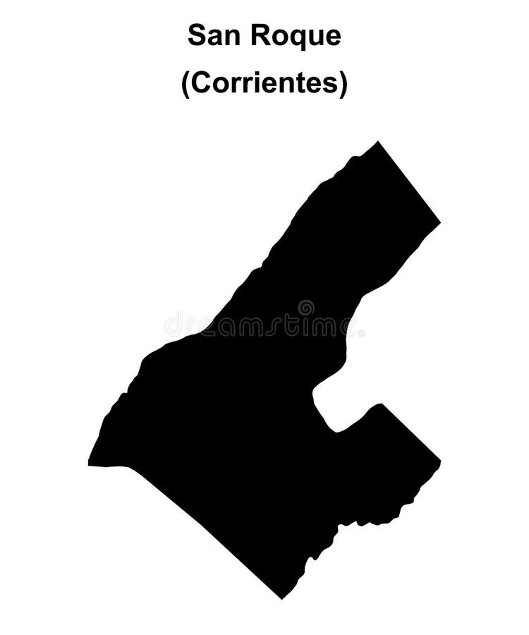 San Roque outline map stock vector. Illustration of departments - 380432603