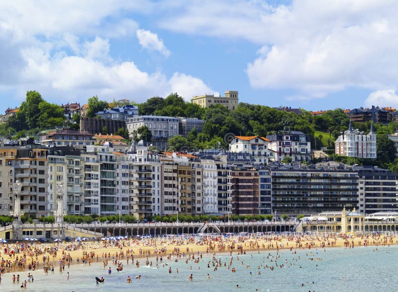 San Sebastian s Beach. stock image. Image of water, holidays - 15008841