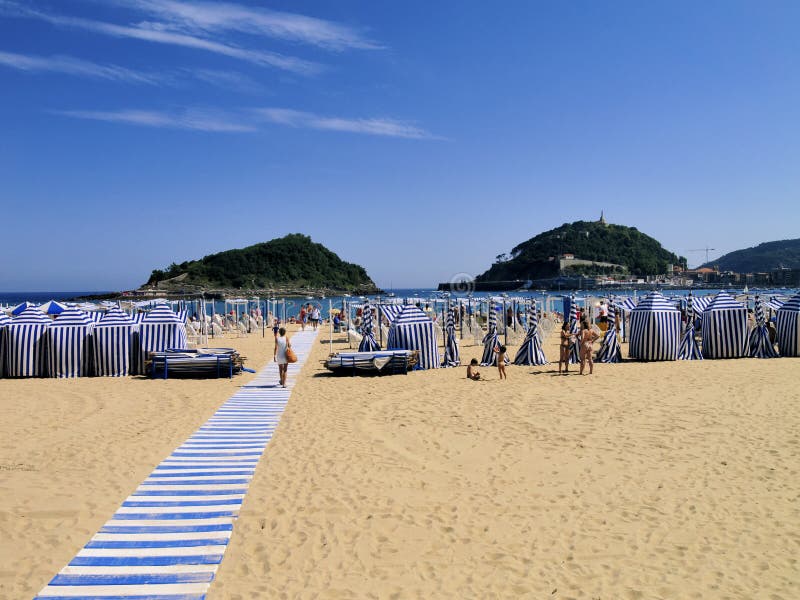 San Sebastian s Beach. stock image. Image of water, holidays - 15008841