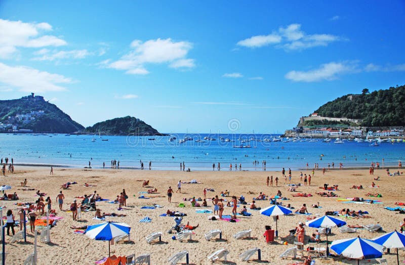 San Sebastian s Beach. stock image. Image of water, holidays - 15008841