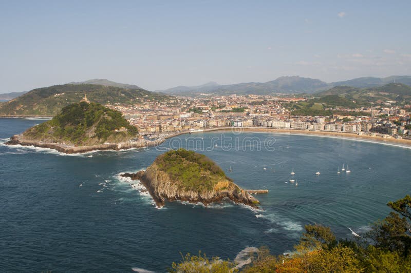 San Sebastian ,Spain stock photo. Image of boat, guipuzcoa - 39008036