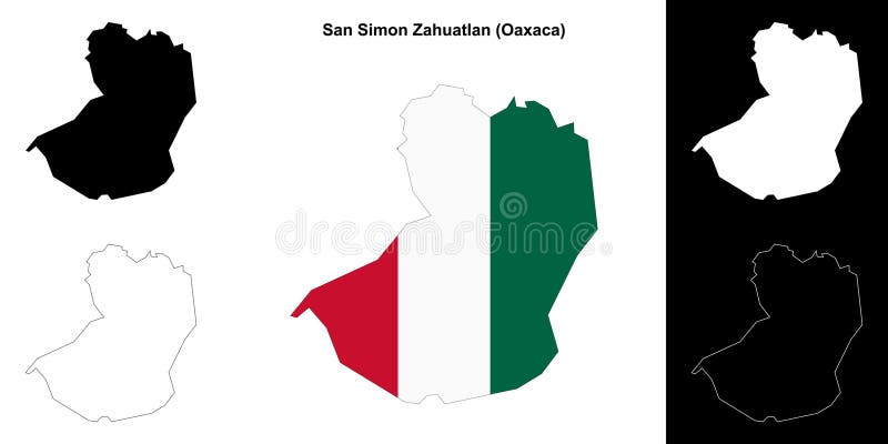Zahuatlan Outline Map Stock Illustrations – 4 Zahuatlan Outline Map ...