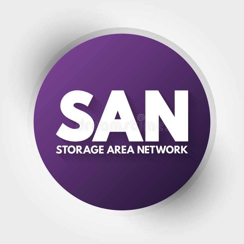 SAN - Storage Area Network Acronym Stock Illustration - Illustration of ...